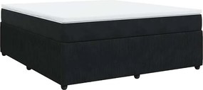 Box spring postel s matrací černá 180x200 cm samet 3285658