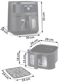 Fritéza Berdsen BD-661 černá s vysokým výkonem a zdravým fritováním