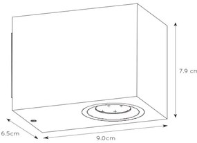 Lucide 22860/05/31 - LED Stmívatelné venkovní svítidlo ZORA 1xGU10/5W/230V IP44
