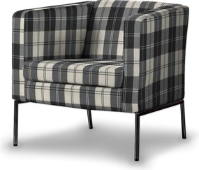 Potah na křeslo IKEA Klappsta barva černá látka pletený vzor, vzorované