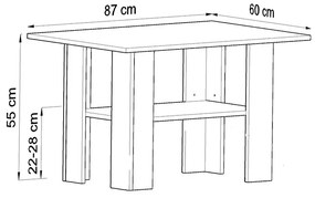 Konferenční stolek RAJA - dub sonoma