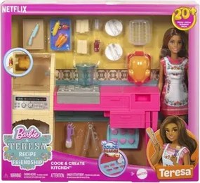 Mattel Barbie panenka teresa a kuchyňka herní set / od 3 let