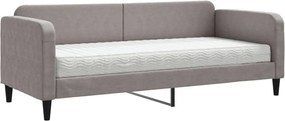 Válenda s matrací taupe 80 x 200 cm textil 3196796