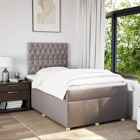 Box spring postel s matrací taupe 120x200 cm textil 3291258