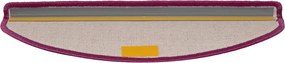 Schodové rohože 15 ks 65 x 21 x 4 cm růžové, půlkulaté, velké 322381