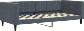 Válenda s přistýlkou tmavě šedá 90 x 200 cm samet 3196692