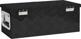 Úložný box černý 60 x 23,5 x 23 cm hliník 152249