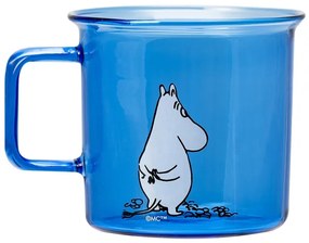 Skleněný hrnek Moomin 0,35l, modrý