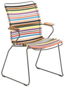 OnaDnes -20% Pestrobarevná plastová zahradní židle HOUE Click II. s područkami