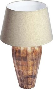 Designová stolní lampa Desmond 65 cm béžová / hnědé mango