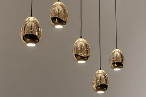 Závěsné designové svítidlo nad jídelní stůl Benelux Gold 5 Lineo