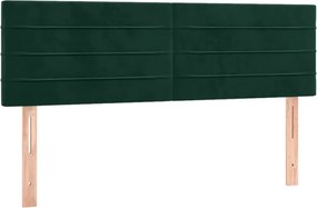 Box spring postel s matrací tmavě zelená 140x190 cm samet 3141362