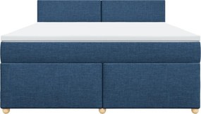 Box spring postel s matrací modrá 180x200 cm textil 3286758