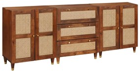 Sestava komody 3 ks 180 x 33 x 75 cm Masivní mangové dřevo 3310170