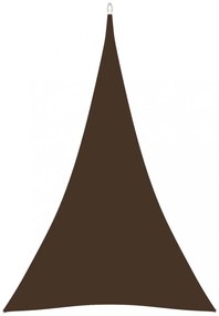 Stínící plachta trojúhelníková 5 x 7 x 7 m oxfordská látka Dekorhome Hnědá