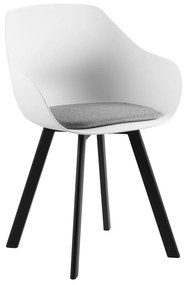Kbelíková židle s polštářem Černé nohy Bílá IMESTO