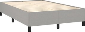 Box spring postel s matrací světle šedá 120x190 cm textil 3269888