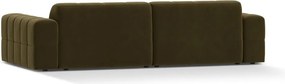 Khaki sametová pohovka 252 cm Chicago – Cosmopolitan Design
