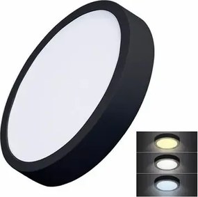 Solight WD174-B LED mini panel CCT černá / přisazený / 24W / 1800lm /