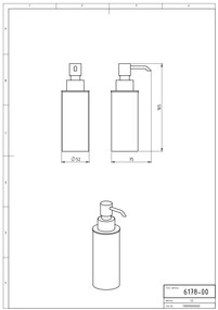 Novaservis - Dávkovač mýdla pro postavení kov Metalia 1 chrom, 6178,0