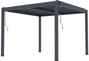 Bioklimatická pergola G21 Austin Premium 3x3 m, antracitová hliníková