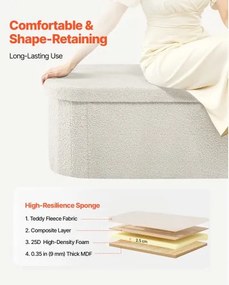 Oválný úložný taburet, Nosnost 299,371 kg VEVOR – 1060 × 355 × 340 mm