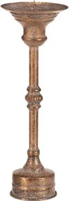 Kovový svícen 27 cm zlatý FUP514