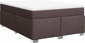 Box spring postel s matrací tmavě hnědá 140x190 cm textil 3285133