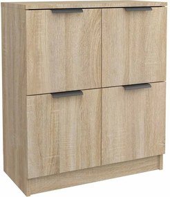 Příborníky 2 ks dub sonoma 60 x 30 x 70 cm kompozitní dřevo 3115806