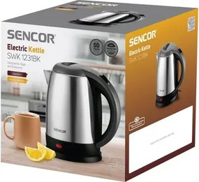 SENCOR SWK 1231BK stříbrná / Rychlovarná konvice / 2000W / 1.2L