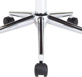 Otočná kancelářská židle bílá ohýbané dřevo a umělá kůže 3054837