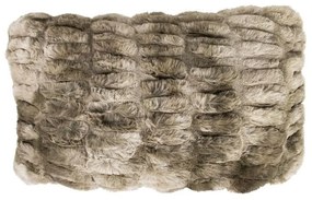 Hnědý žebrovaný chlupatý polštář Bear brown - 30*50*15cm