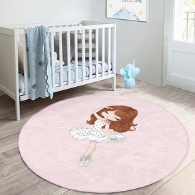 Růžový dětský koberec ø 120 cm Comfort – Mila Home