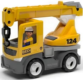 EFKO Igráček MultiGO BUILD Stavbař / Auto s jeřábem a figurkou / od 3