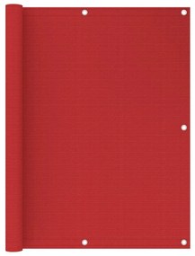 311014 vidaXL Balkonová zástěna červená 120 x 500 cm HDPE