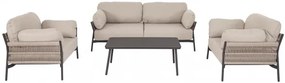 BIZZOTTO Zahradní konferenční stolek SPIKE antracit 104x61 cm