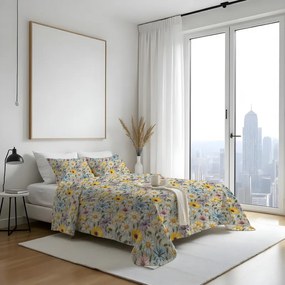 Ervi Gobelínový přehoz na postel jednolůžko/dvoulůžko - Pastelové květy