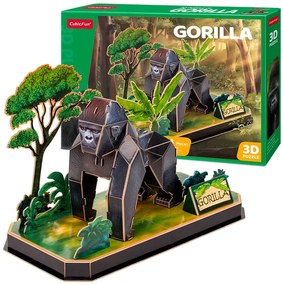 CubicFun - Puzzle 3D Zvířecí kamarádi Gorila - 34 dílků