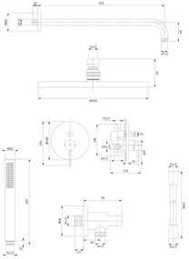 OMNIRES SYSY22XCR - Sprchová sada s podomítkovou baterií Y lesklý chrom