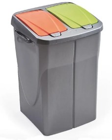 Odpadkový koš DUOBIN 46 L oranžová a zelená AKCE