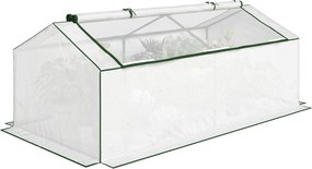 Outsunny fóliový skleník s PE sítí — mrazuvzdorný mini skleník pro balkon a zahradu, 180 × 90 × 70 cm | Aosom