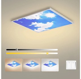 Brilagi - LED Stropní svítidlo SLIMFRAME LED/58W/230V 60x60 cm stříbrná/modrá