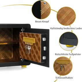 Costway Bezpečný elektronický trezor 31,5 l s digitální klávesnicí a klíčem