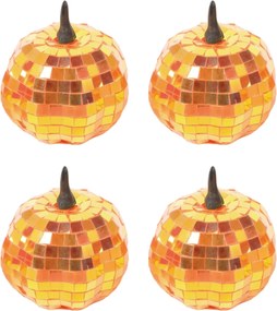 Sinsay - Stojací dekorace ve tvaru dýně se zrcadlovým povrchem 4 pack - oranžová
