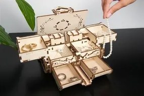 Ugears 3D dřevěné mechanické puzzle Starožitná šperkovnice / od 14 let