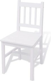 Třídílný jídelní set borové dřevo bílý 242955