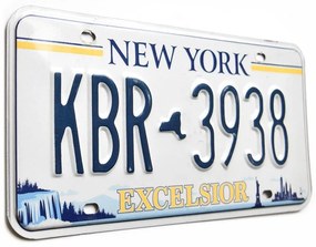 Americká SPZ New York Excelsior KBR 3938
