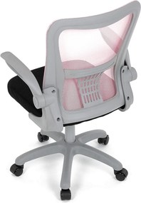 Juniorská židle ROGER - růžová síťovina