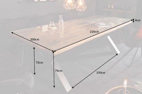 Jídelní stůl IDAIA X Dekorhome 220x100x75 cm