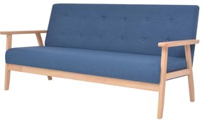 Trojmístná sedačka, textil, modrá 244656